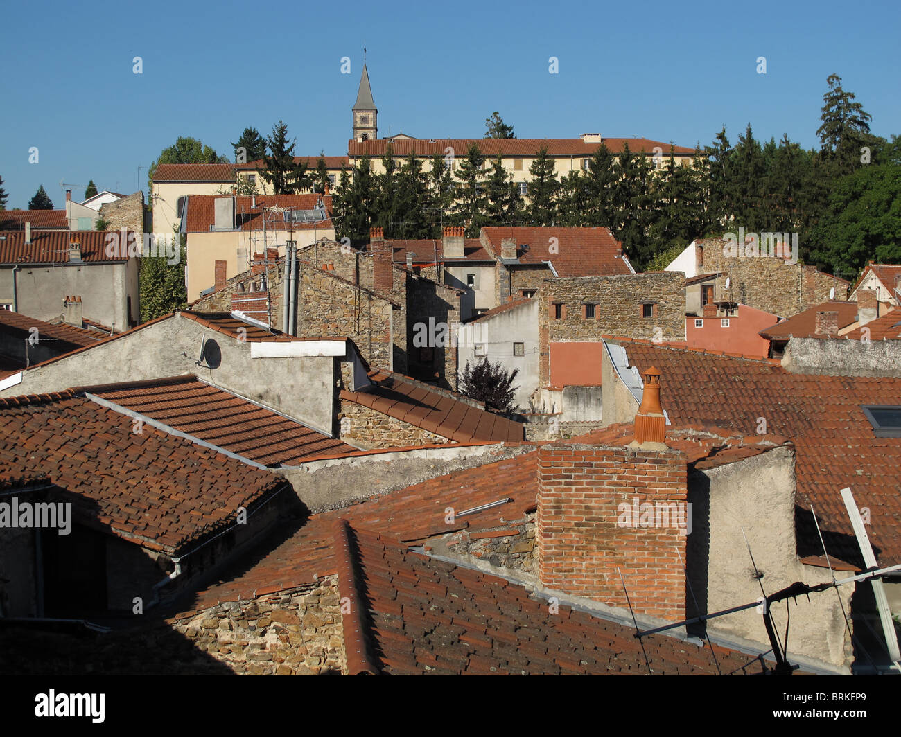 Roofs of the old town, Brioude, Auvergne, France Stock Photo - Alamy