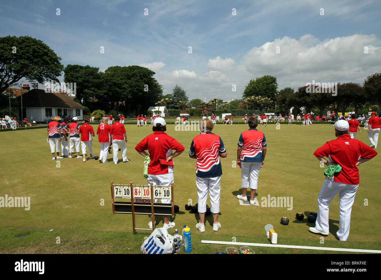 A national bowls contest at Beach HouseGardens in Worthing. these ...