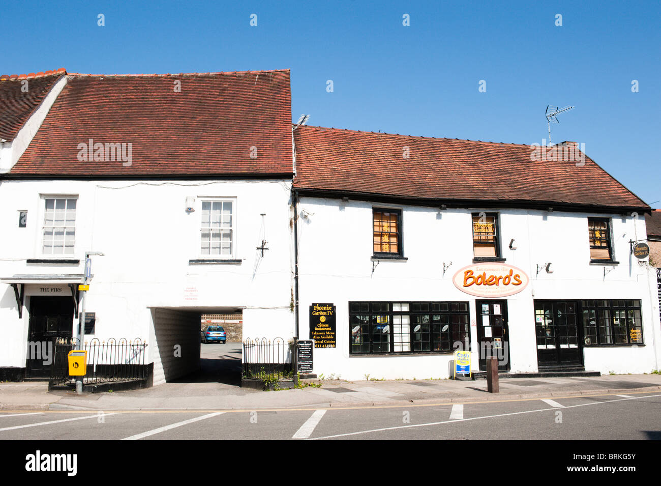 Town centre in Caerleon Stock Photo - Alamy