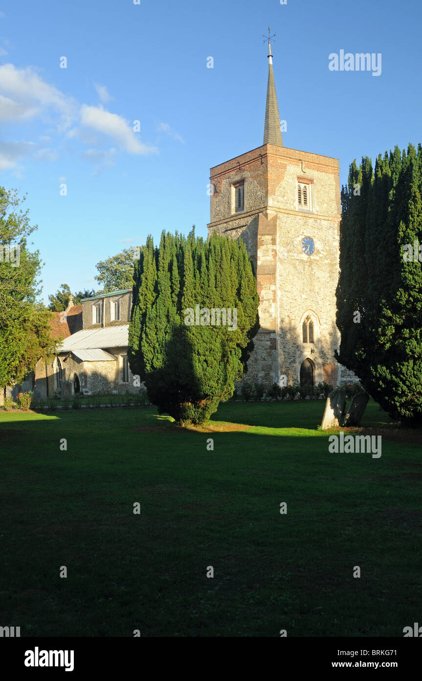 The Church of St. Leonard, in Flamstead, Hertfordshire, England Stock ...