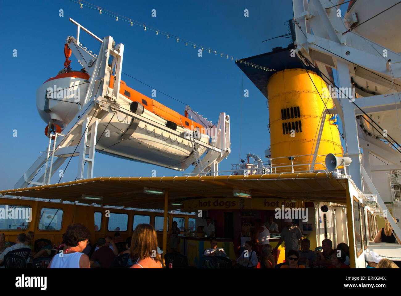 Orange lifeboat hi-res stock photography and images - Alamy
