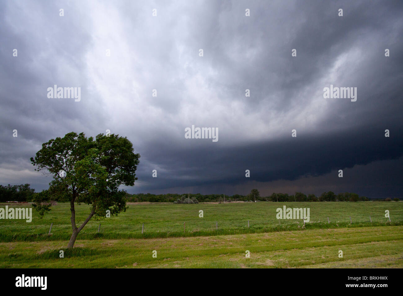 A severe thunderstorm in rural Nebraska, May 24, 2010 Stock Photo - Alamy