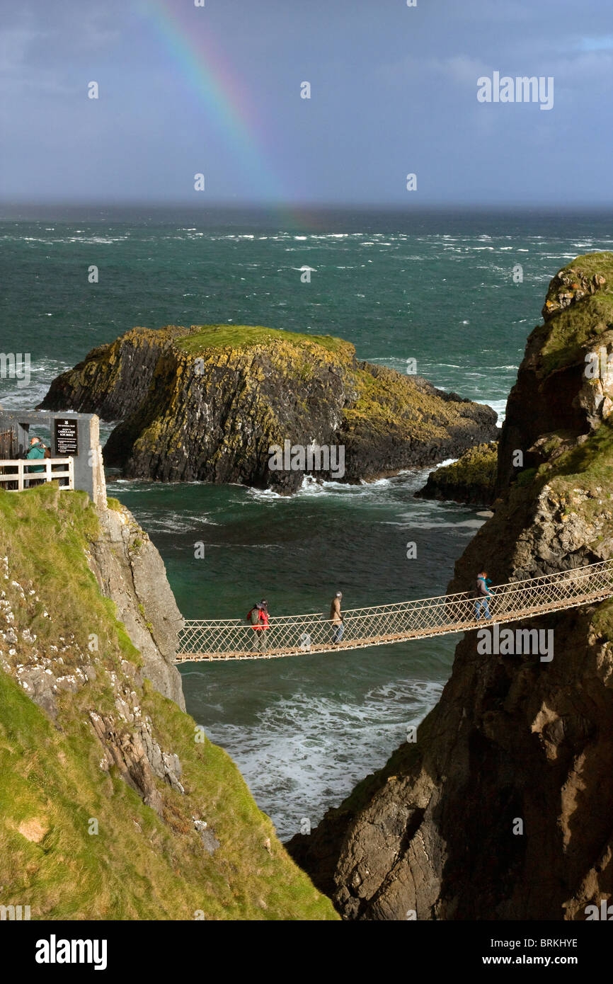 Carrick a rede rope bridge co antrim hi-res stock photography and ...