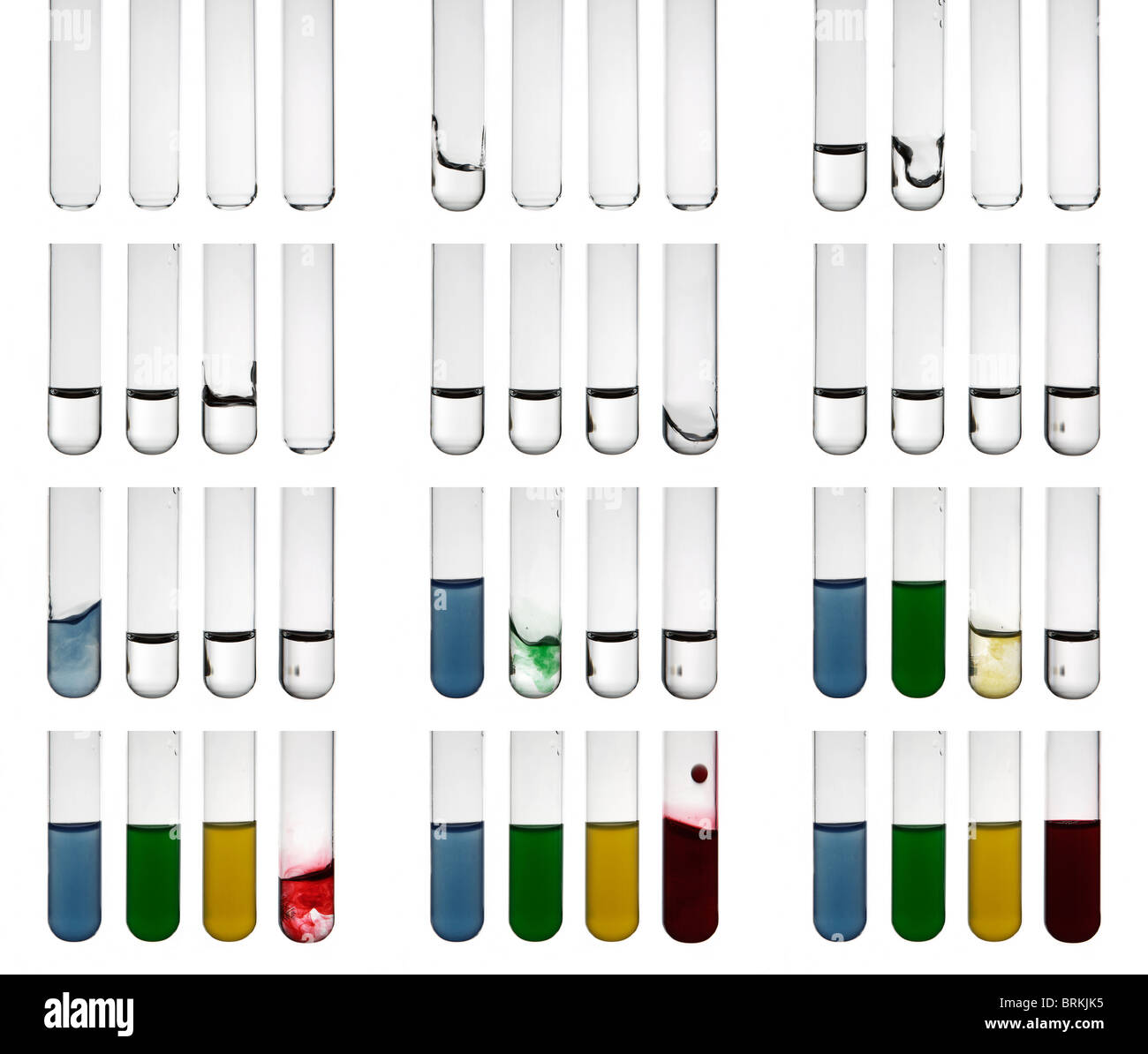many test tubes on white back ground Stock Photo - Alamy
