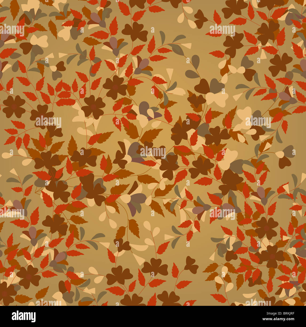 Illustrated seamless tile of generic plants Stock Photo - Alamy