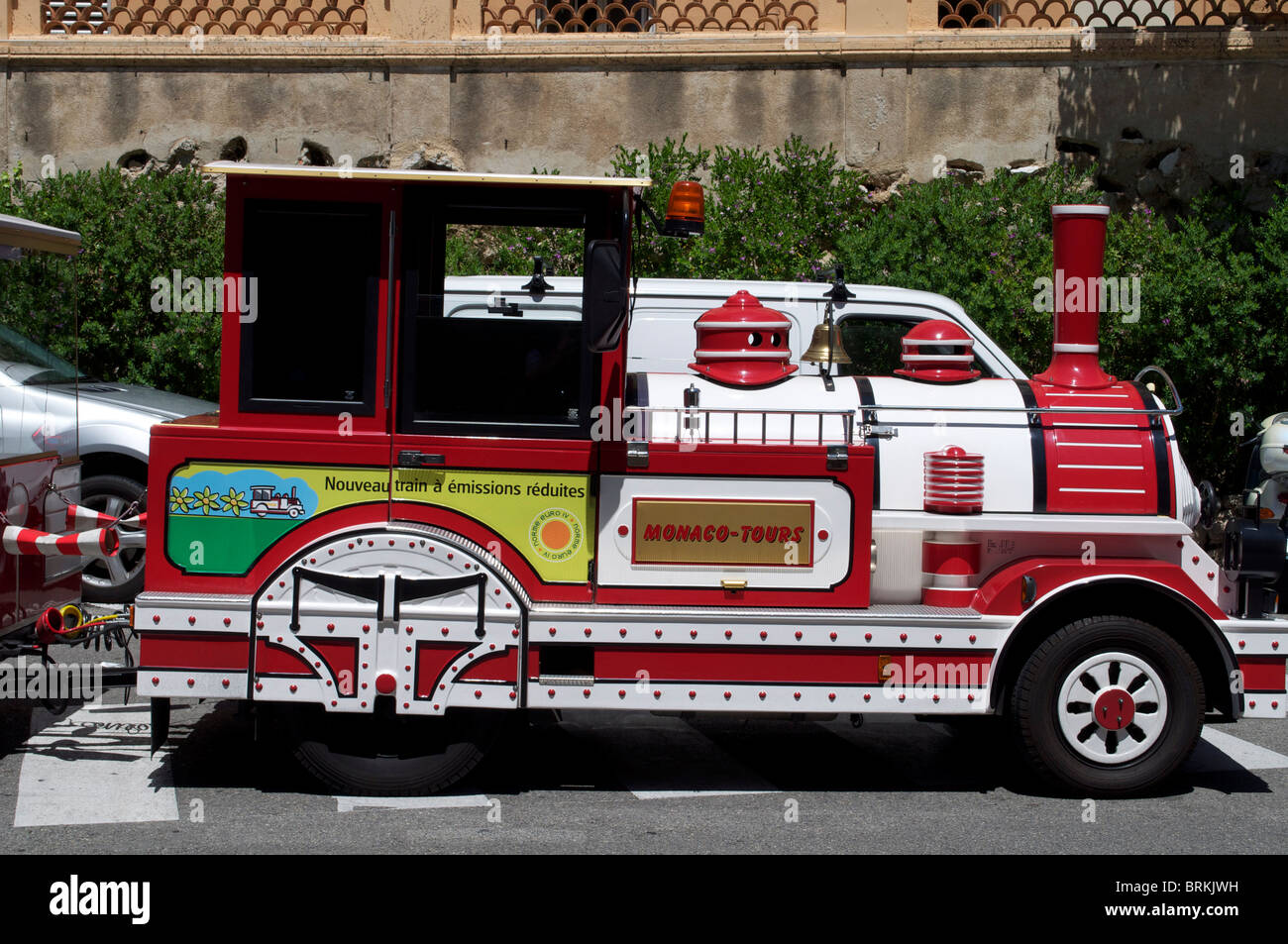 Monte Carlo Monaco tourist bus train ride Stock Photo - Alamy