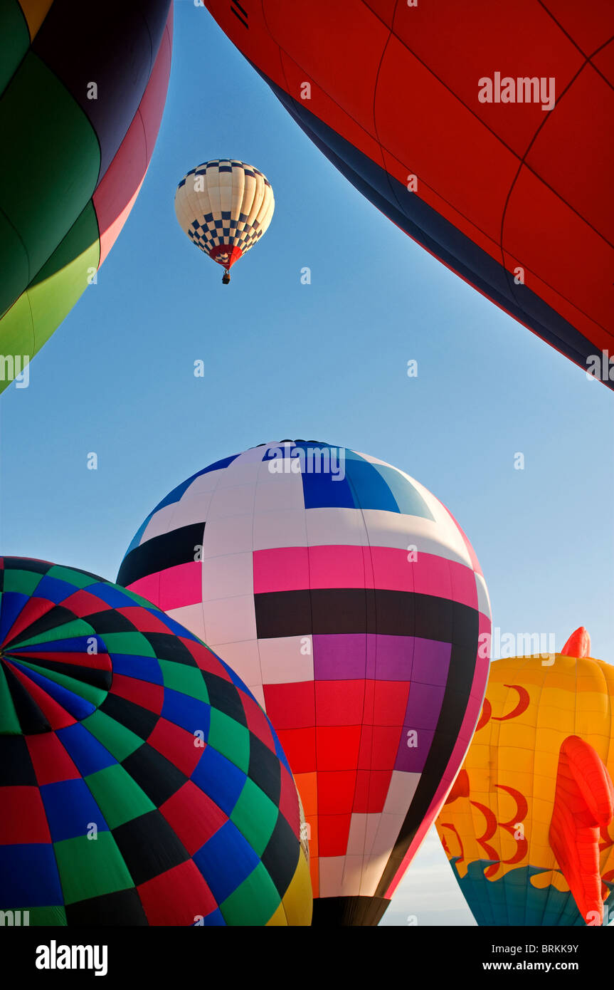 Hot air balloons at Albuquerque New Mexico balloon fiesta festival USA ...