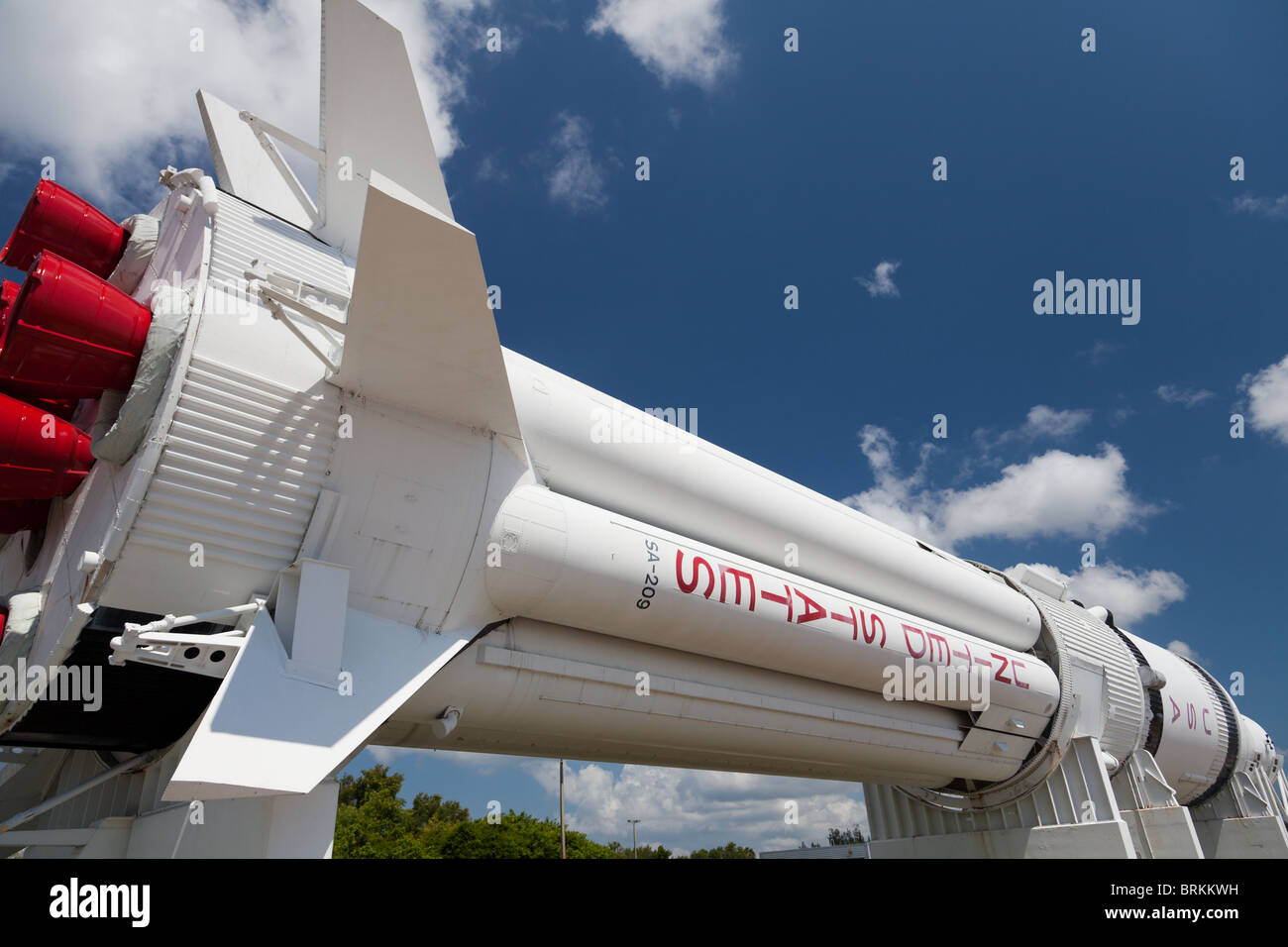 A Saturn 1b rocket in the Rocket Garden at the Kennedy Space Centre ...
