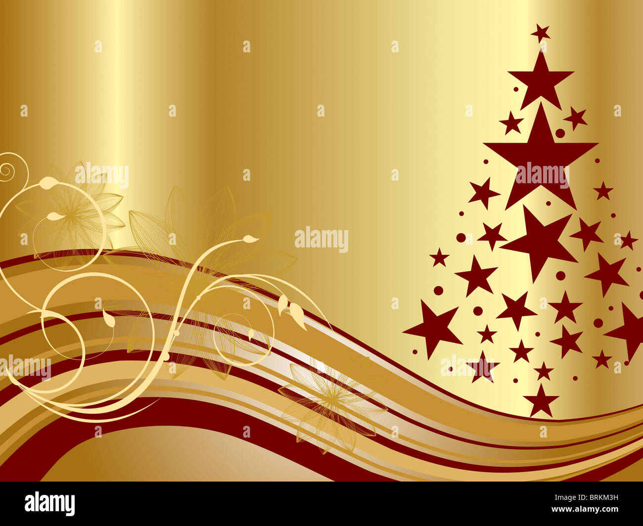 Golden christmas card Stock Photo - Alamy