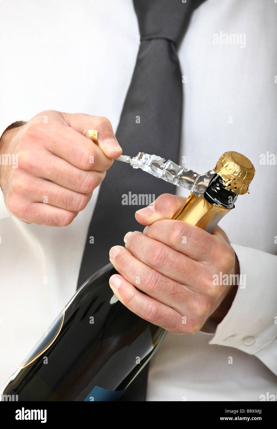Open champagne bottle hi-res stock photography and images - Alamy