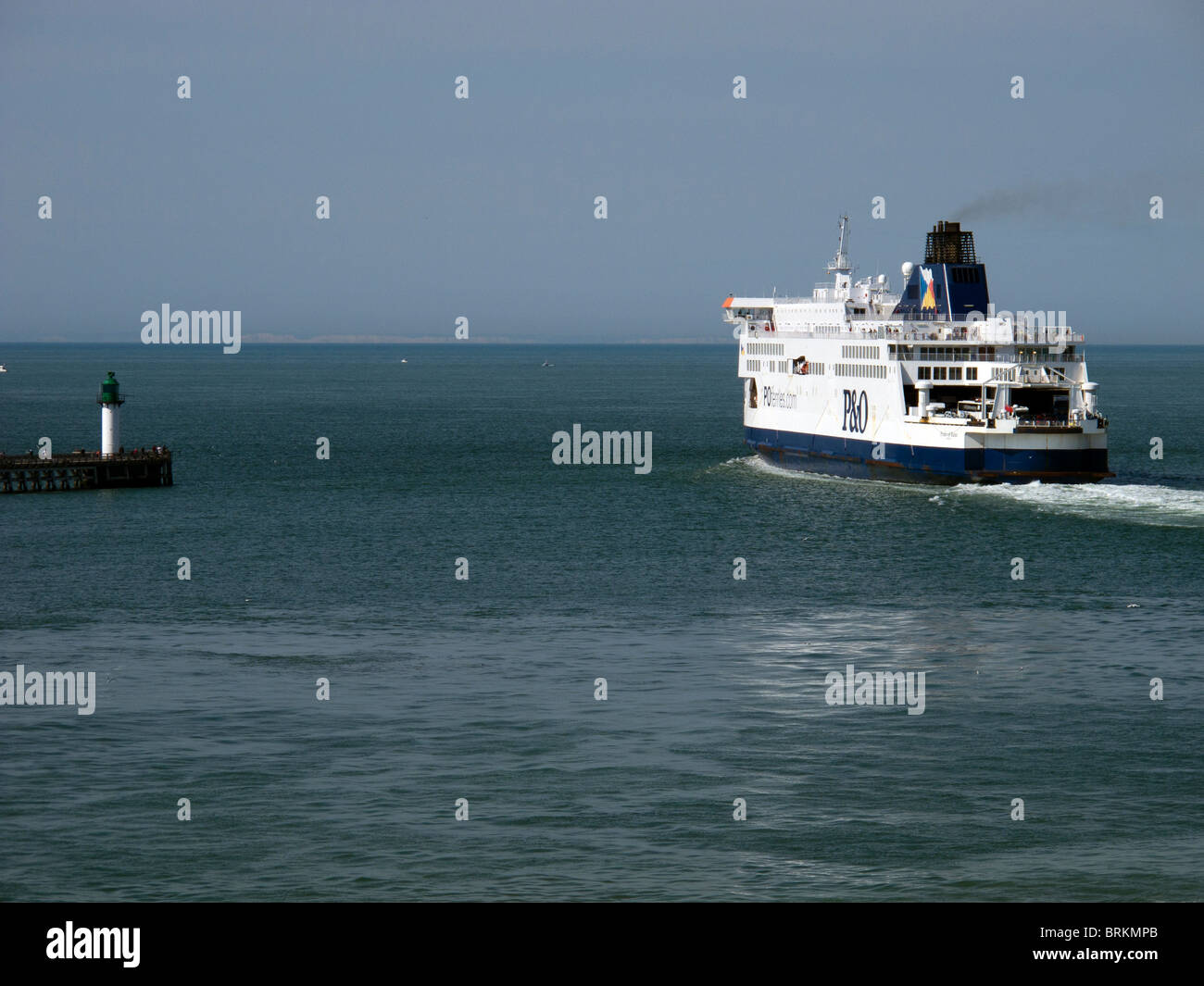 The P&O passenger and car ferry The Pride of Kent leaving Calais port ...