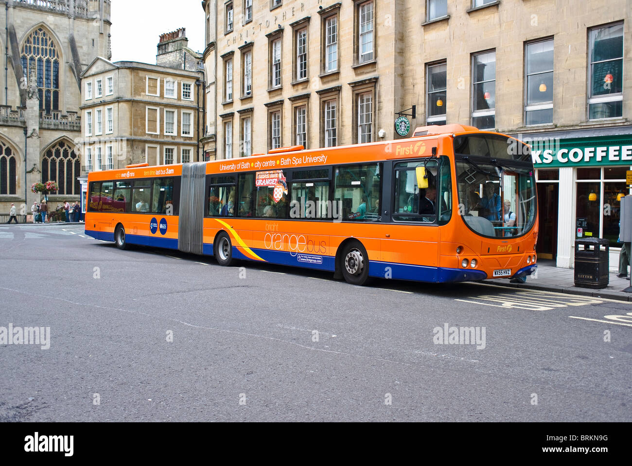 A bendy bus in Bath Somerset England UK EU Stock Photo - Alamy