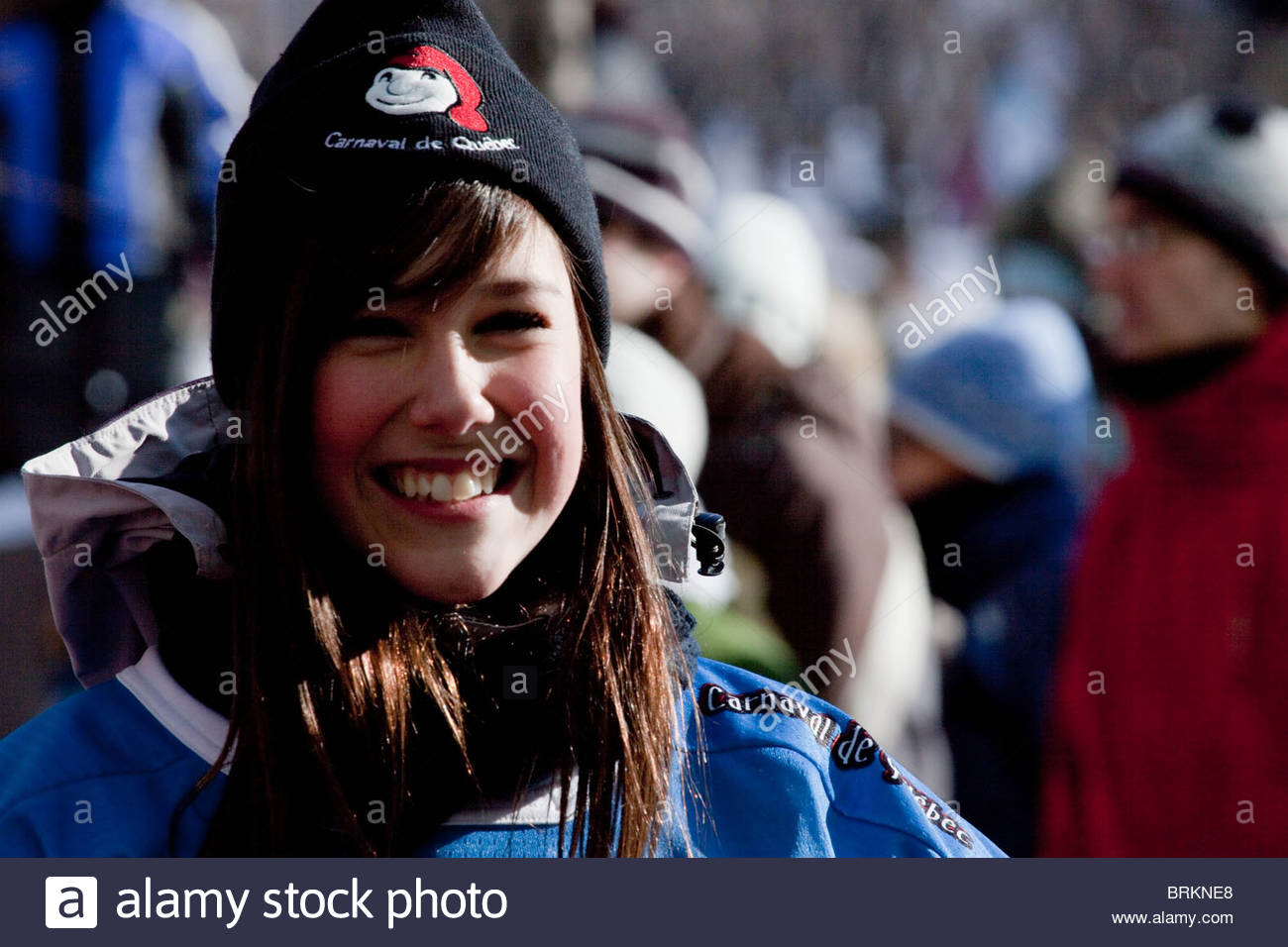 A young participant enjoys the parade during Quebec City, Carnival ...