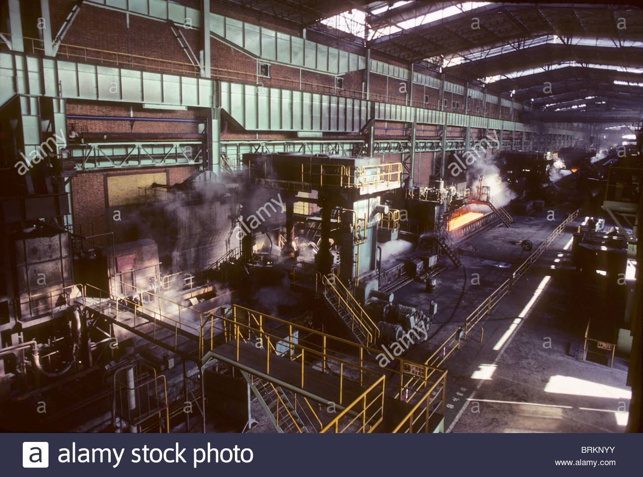 Interior of a large steel mill during production Stock Photo - Alamy