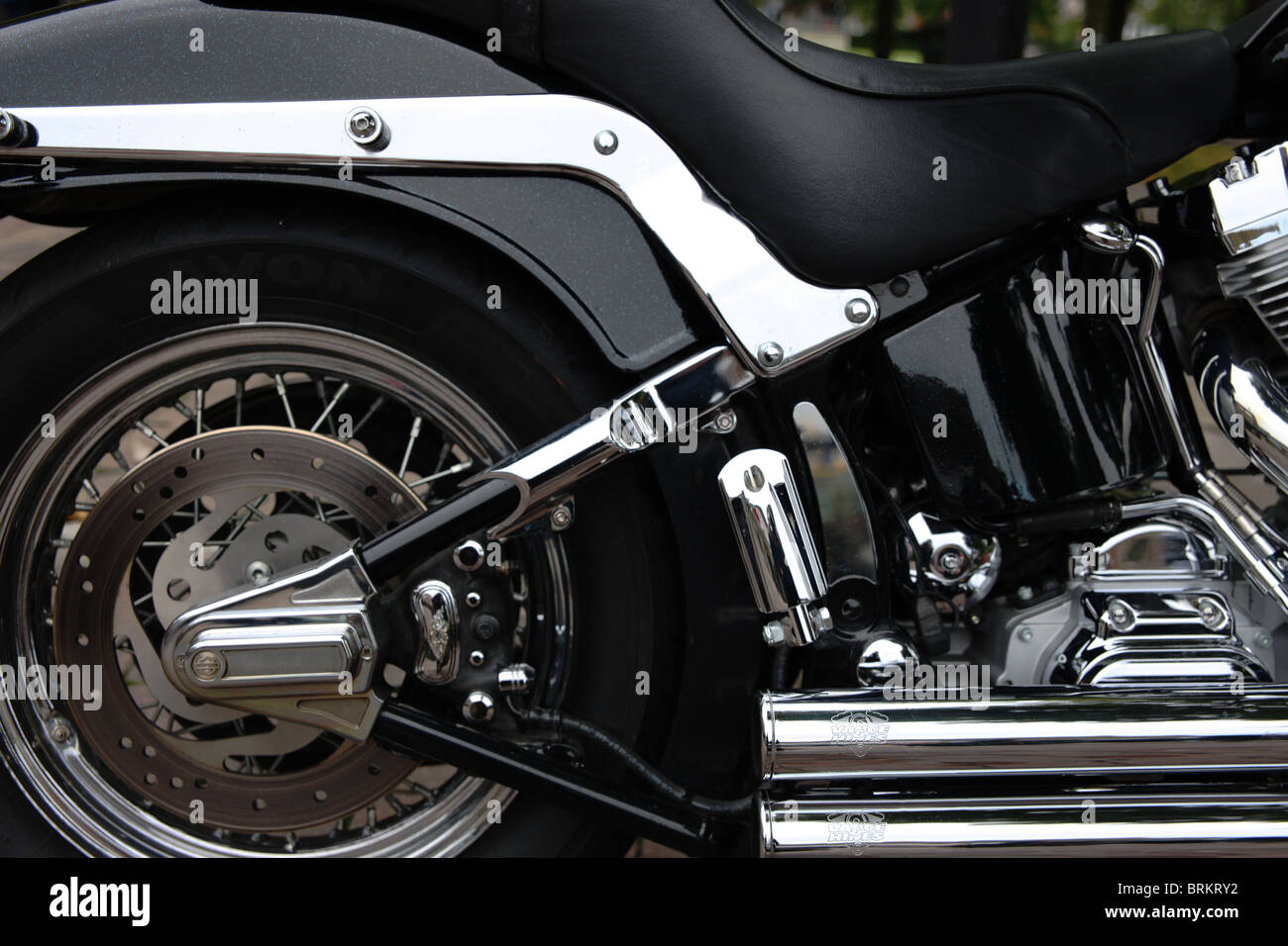Harley Davidson ( customised ) - rear bodywork, suspension and exhaust ...
