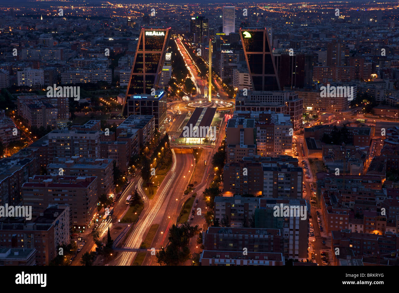 Aerial views of Madrid Stock Photo - Alamy