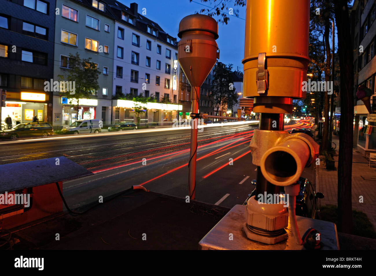 Air pollution measurement on a road in Duesseldorf, Germany Stock Photo ...