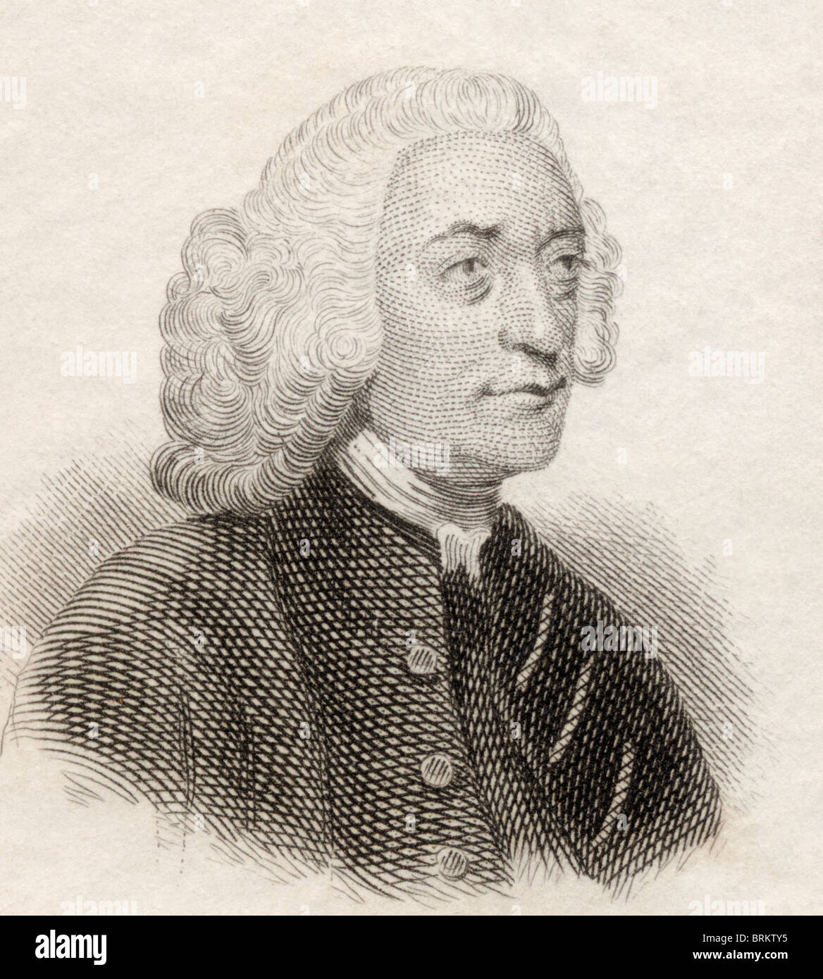 Dr John Armstrong, 1709 to 1779. English poet Stock Photo - Alamy
