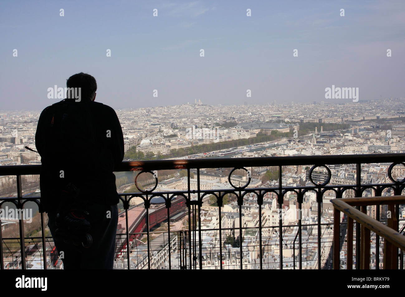 Aerial view of Paris from the second floor of Eiffel Tower Stock Photo ...