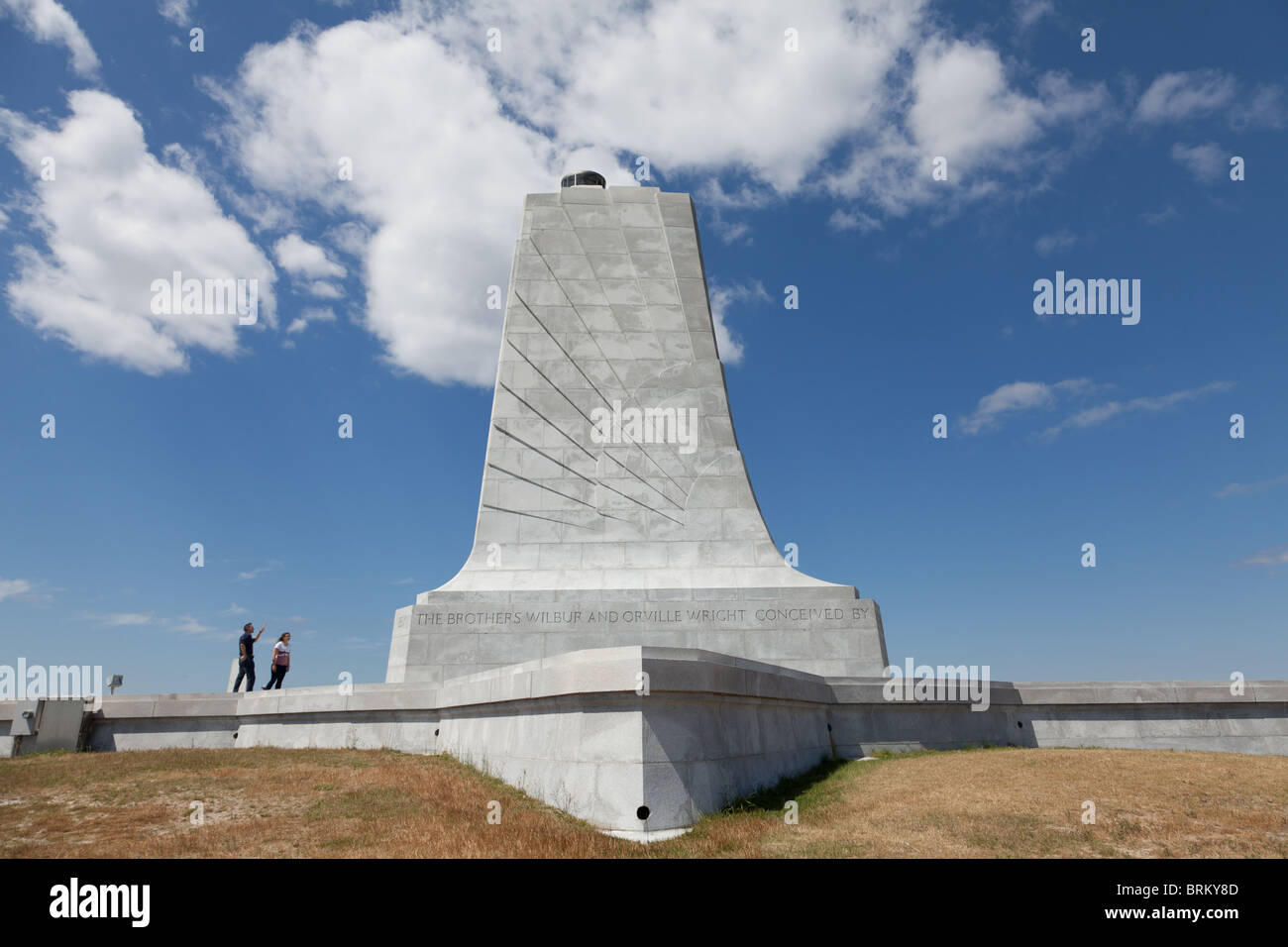 The Wright Brothers National Monument at Kitty Hawk, North Carolina ...