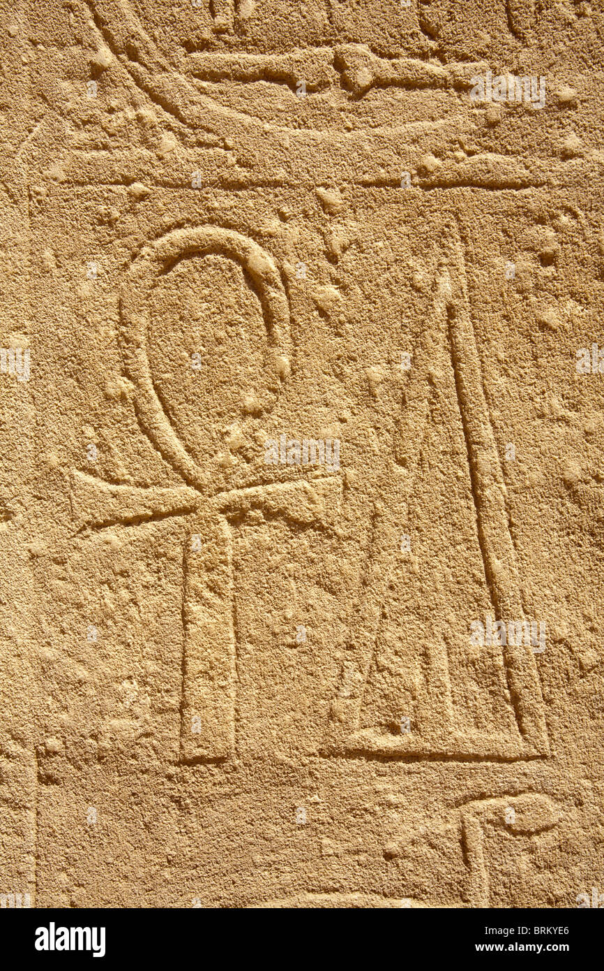 ankh sign ancient Egyptian bas-reliefs, Karnak Temple, Egypt, Luxor ...