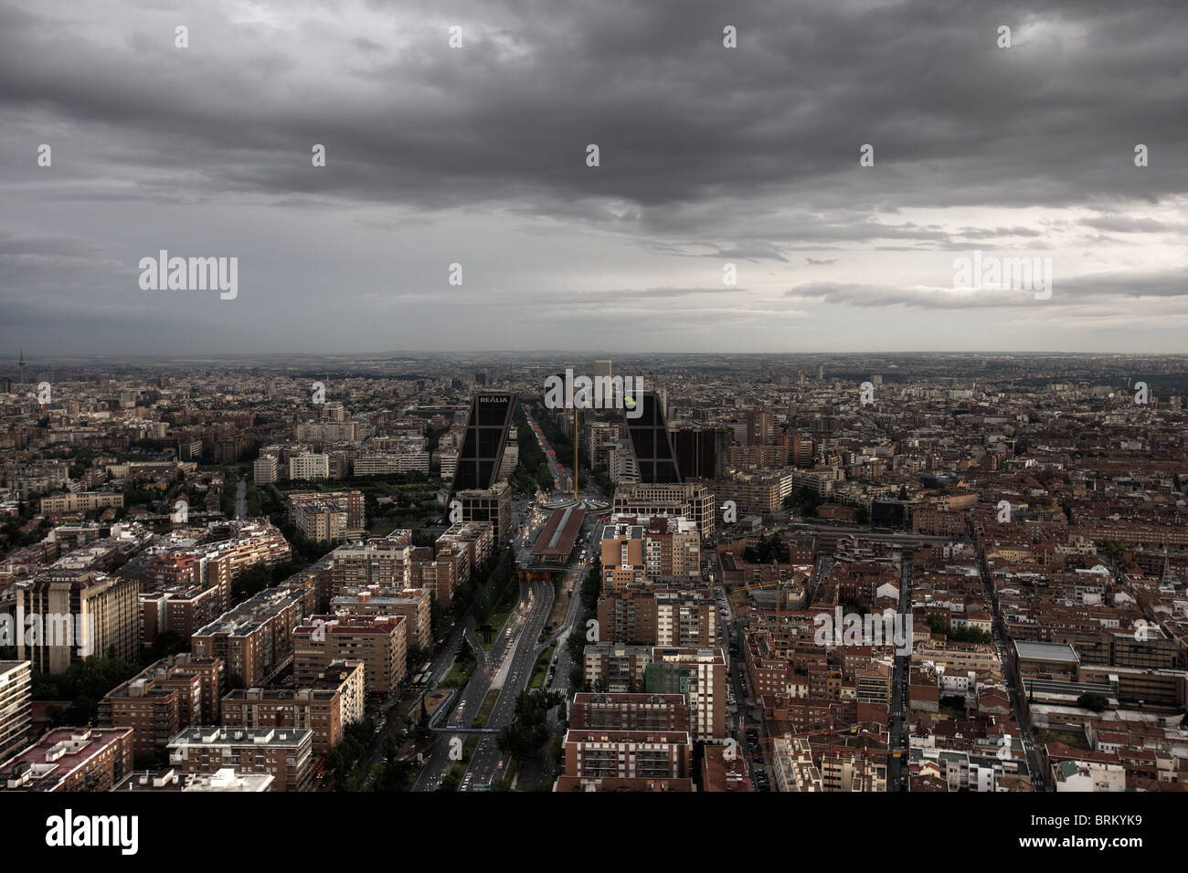 Aerial views of Madrid Stock Photo - Alamy