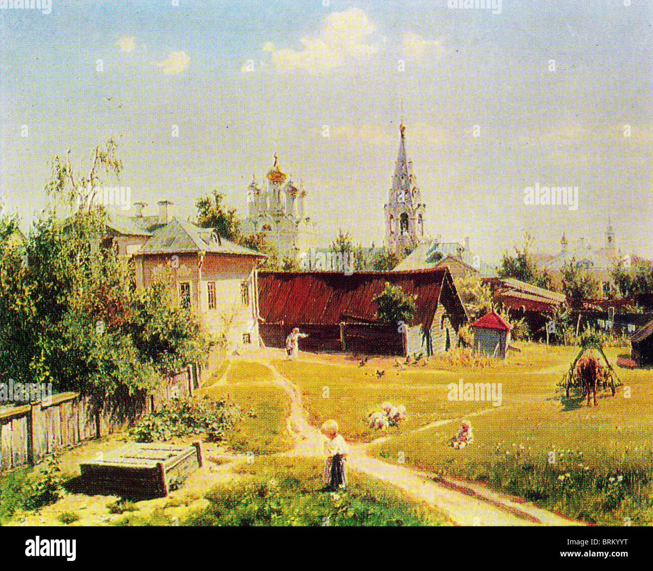 Vasily Polenov - A Countriyard in Moskow, 1878 Stock Photo - Alamy