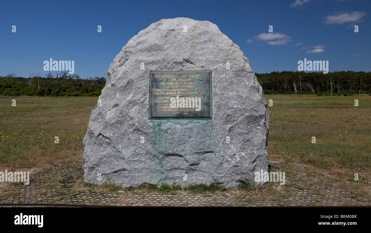 The Wright Brothers National Monument at Kitty Hawk, North Carolina ...
