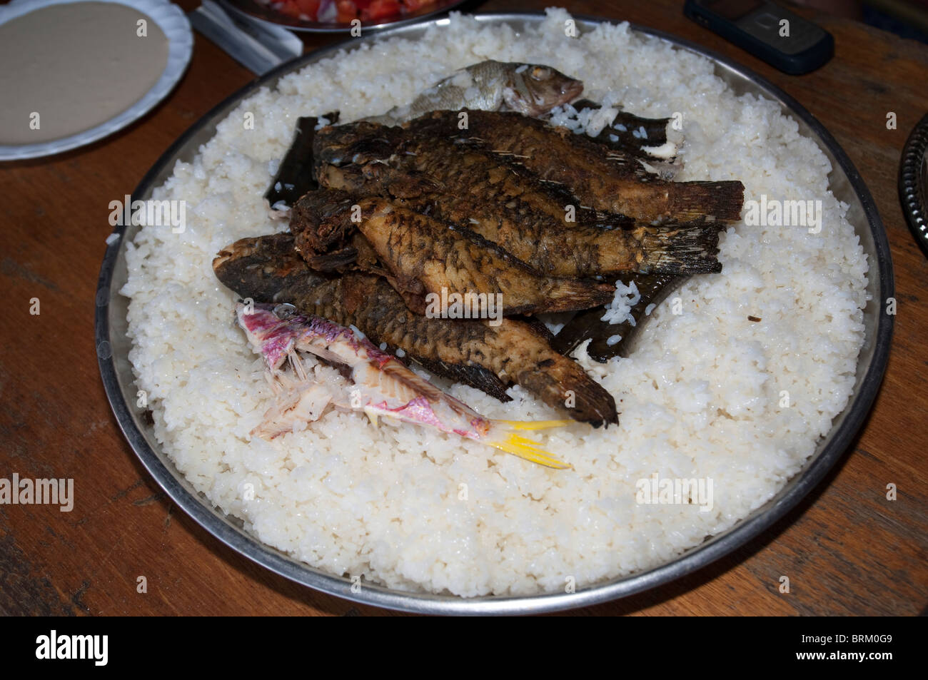 Fish and Rice Stock Photo - Alamy