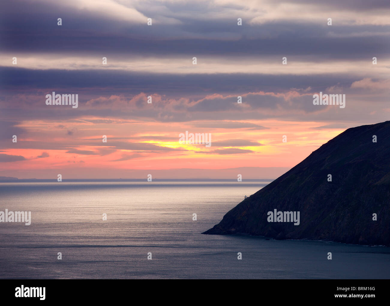 Foreland Lighthouse is barely visible near the base of the mighty ...