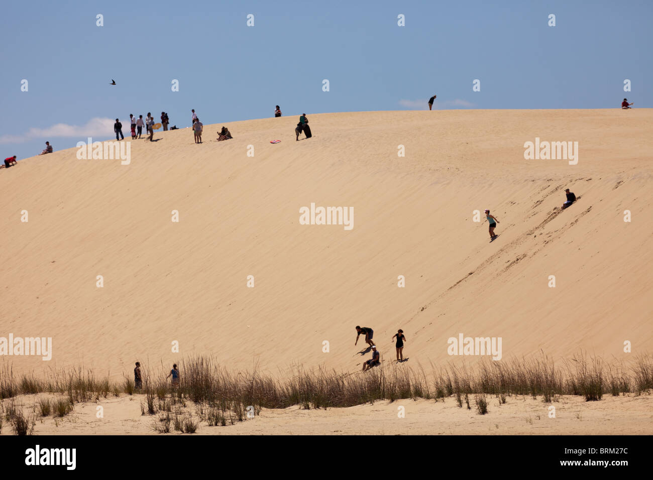 Tourists enjoying the sand dunes at Jockey's Ridge State Park, Nags ...