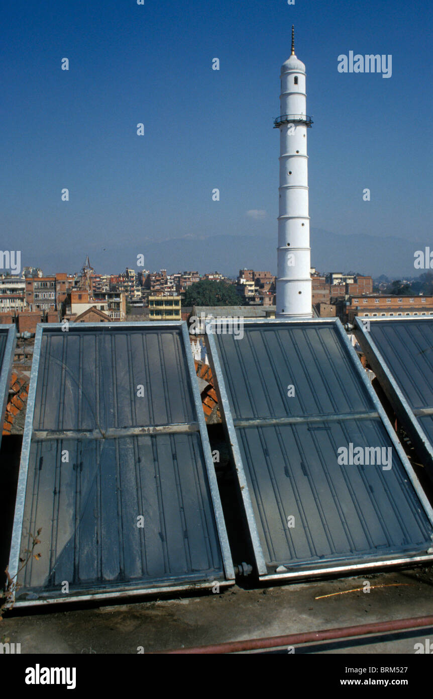 NEPAL. SOLAR PANELS IN KHATMANDHU Stock Photo - Alamy