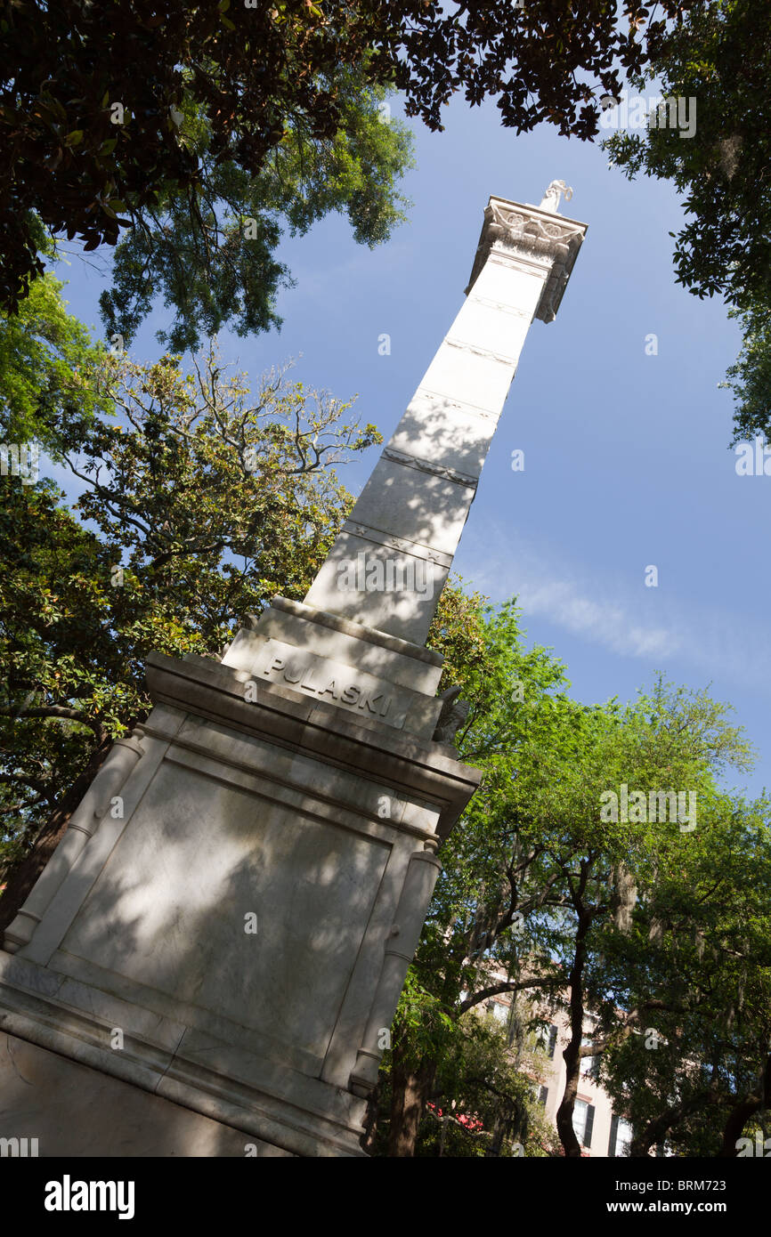 Pulaski Monument, Monterey Square, Savannah, Chatham County, Georgia ...