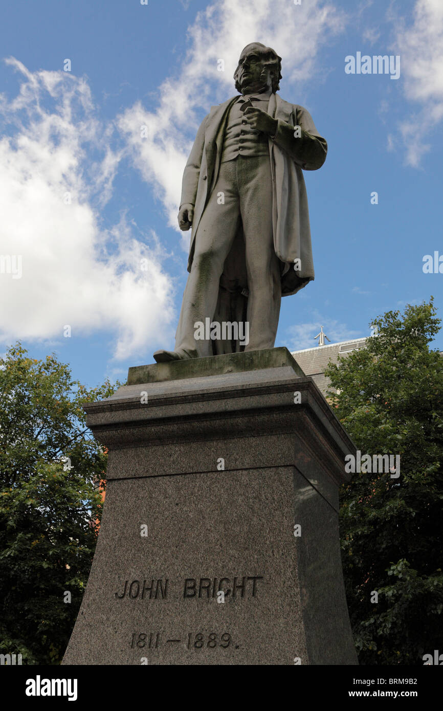 Stone sculpture by Albert Bruce-Joy of the Rochdale born John Bright ...