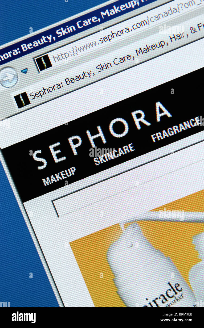 sephora makeup beauty website Stock Photo - Alamy