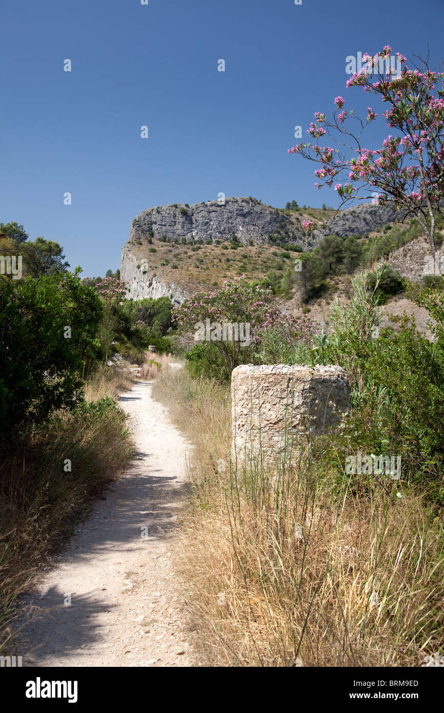 Views of Bellus Valley, mountains and countryside of Spanish Costa ...