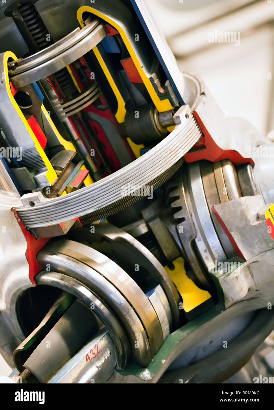 airplane engine open inside, closeup concept of machinery Stock Photo ...