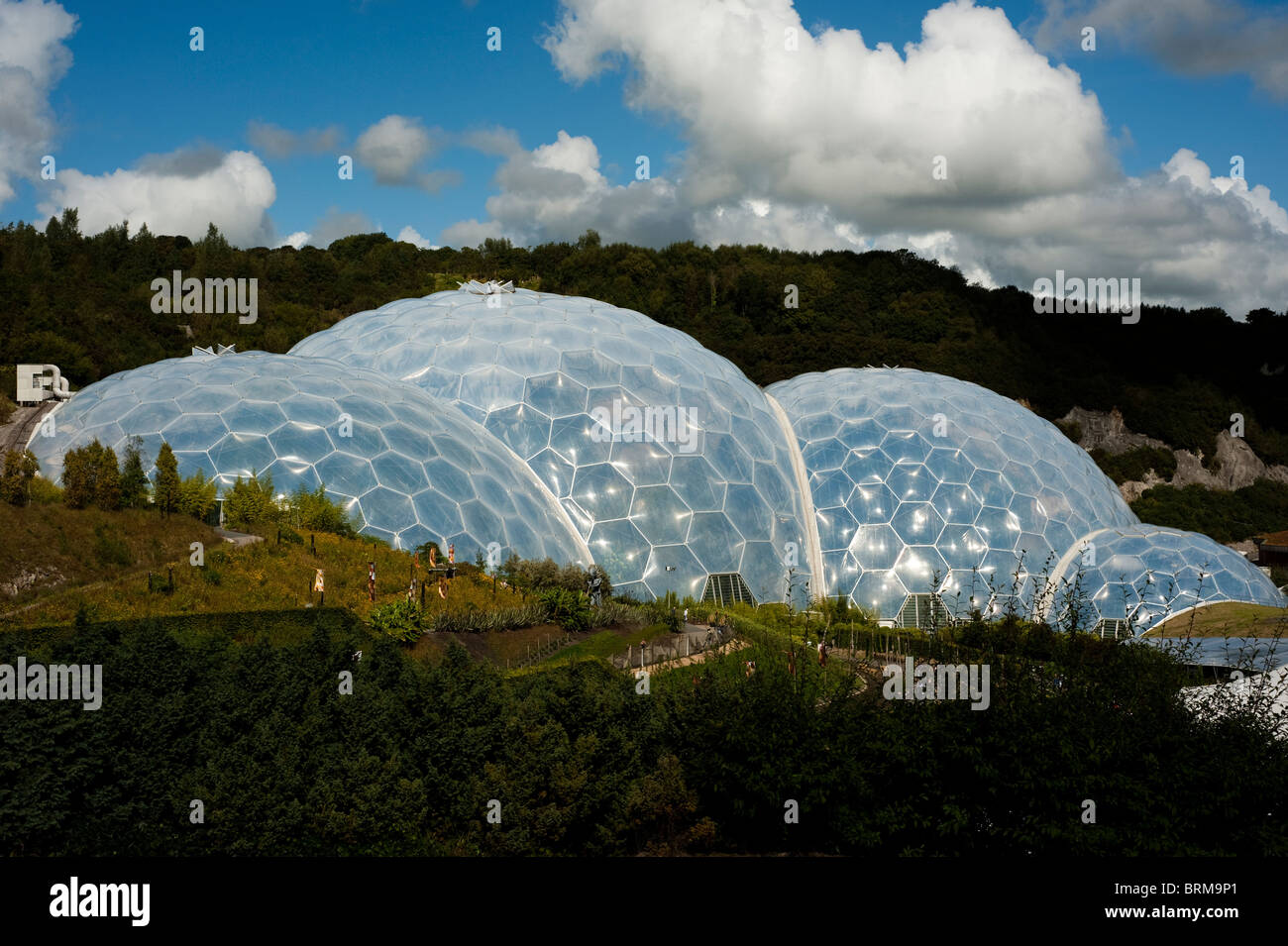 Biomes at The Eden Project, Cornwall, England, United Kingdom Stock ...
