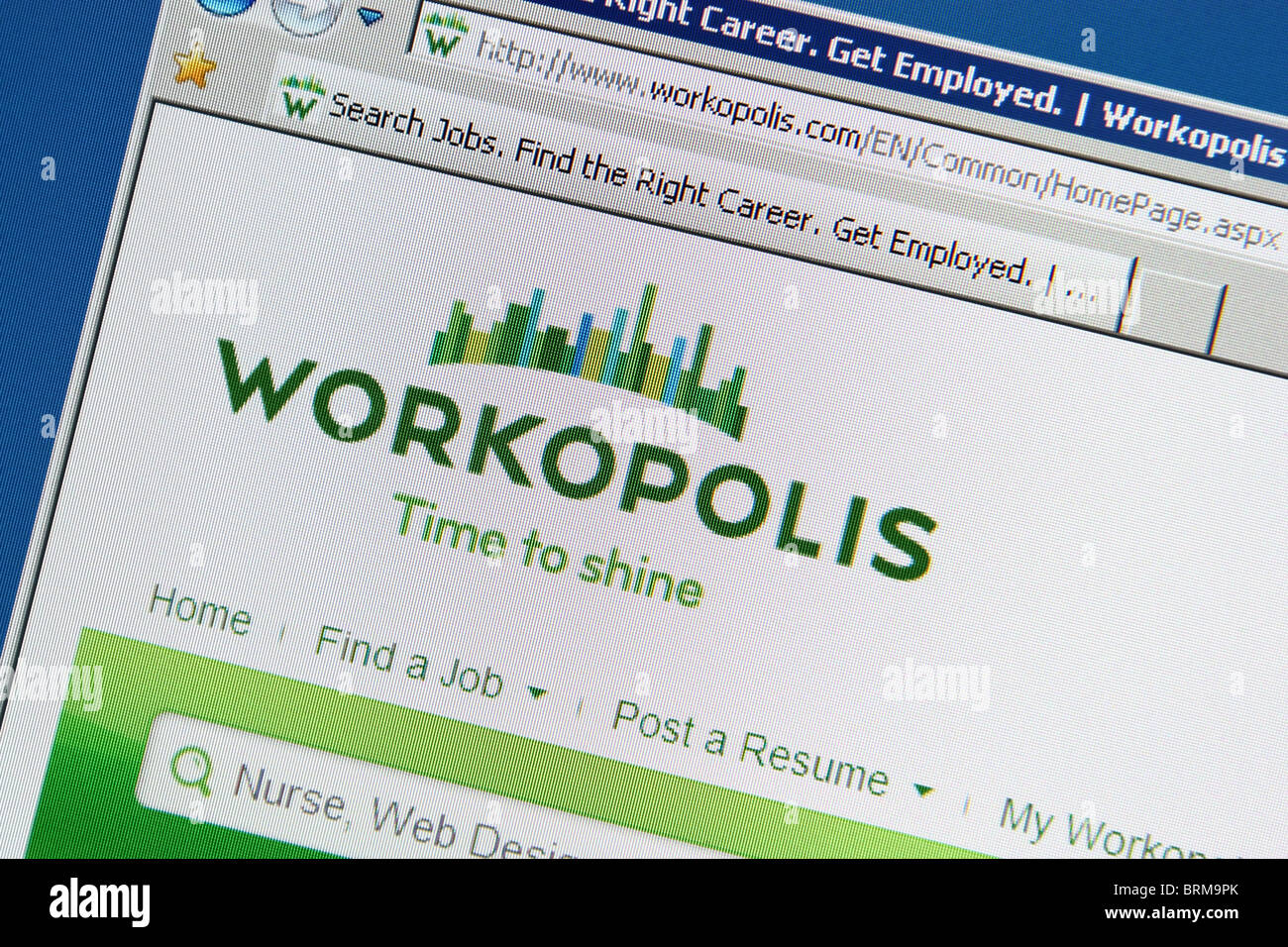 online job search website Workopolis Stock Photo - Alamy