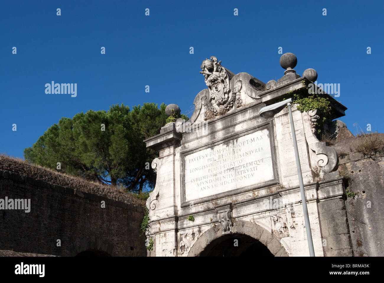 Roman Rome door latin written ancient historical Stock Photo - Alamy