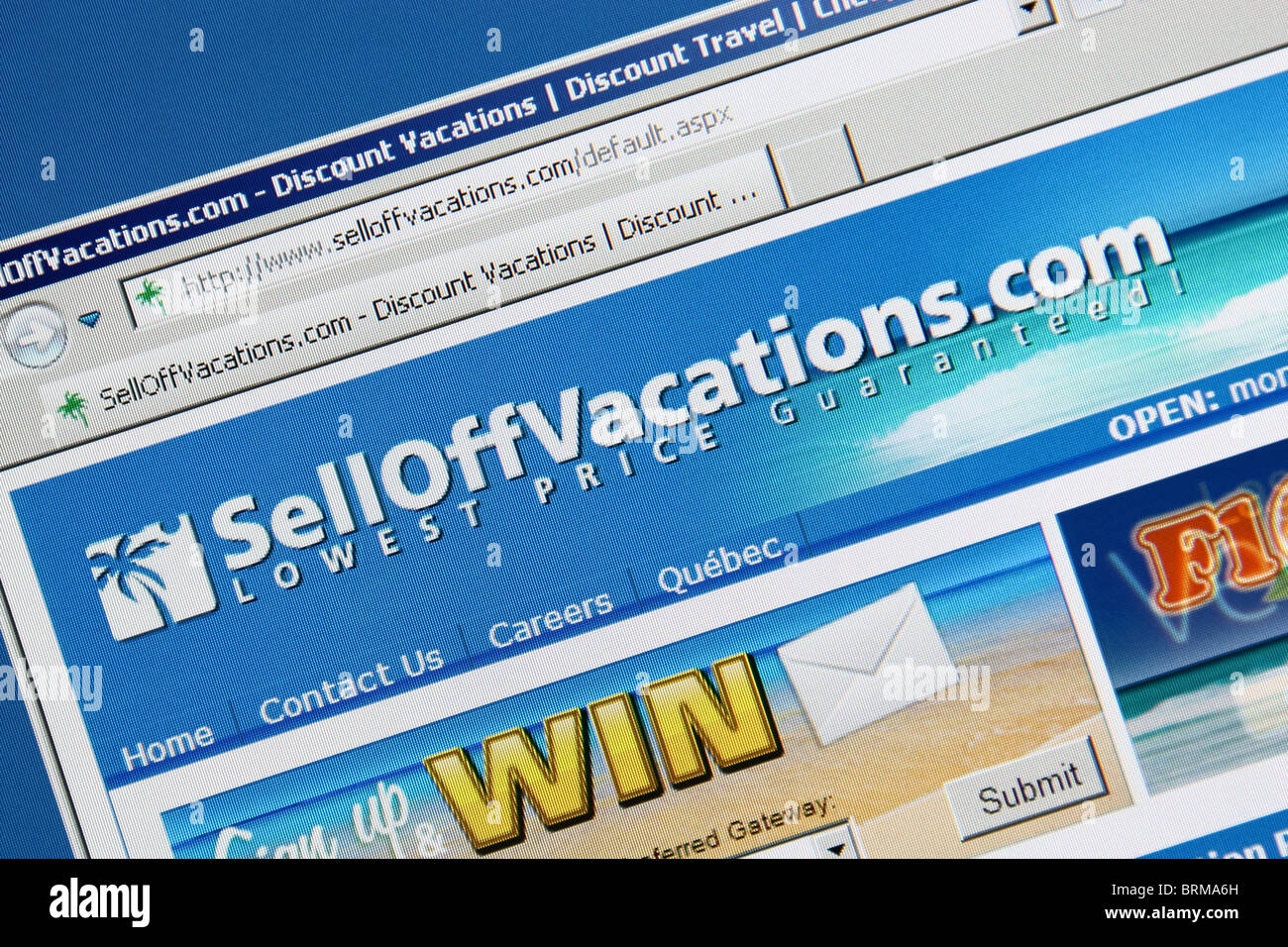 online travel booking selloffvacation Stock Photo - Alamy