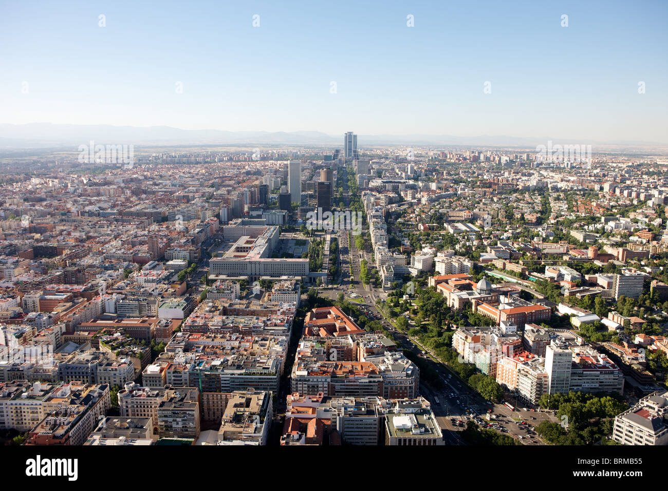 Aerial views of Madrid Stock Photo - Alamy
