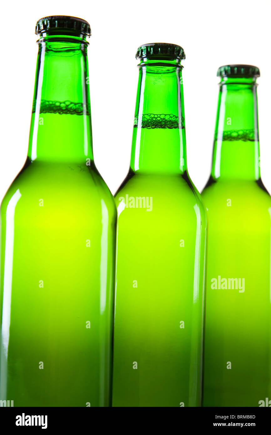 Green bottle of beer Stock Photo - Alamy