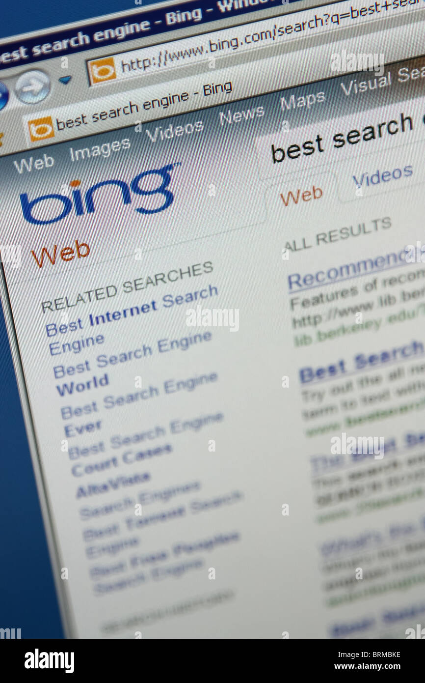 bing search engine Stock Photo - Alamy