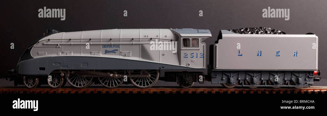 Gresley LNER Class A4 Pacific Silver Fox Locomotive, circa 1930s livery ...