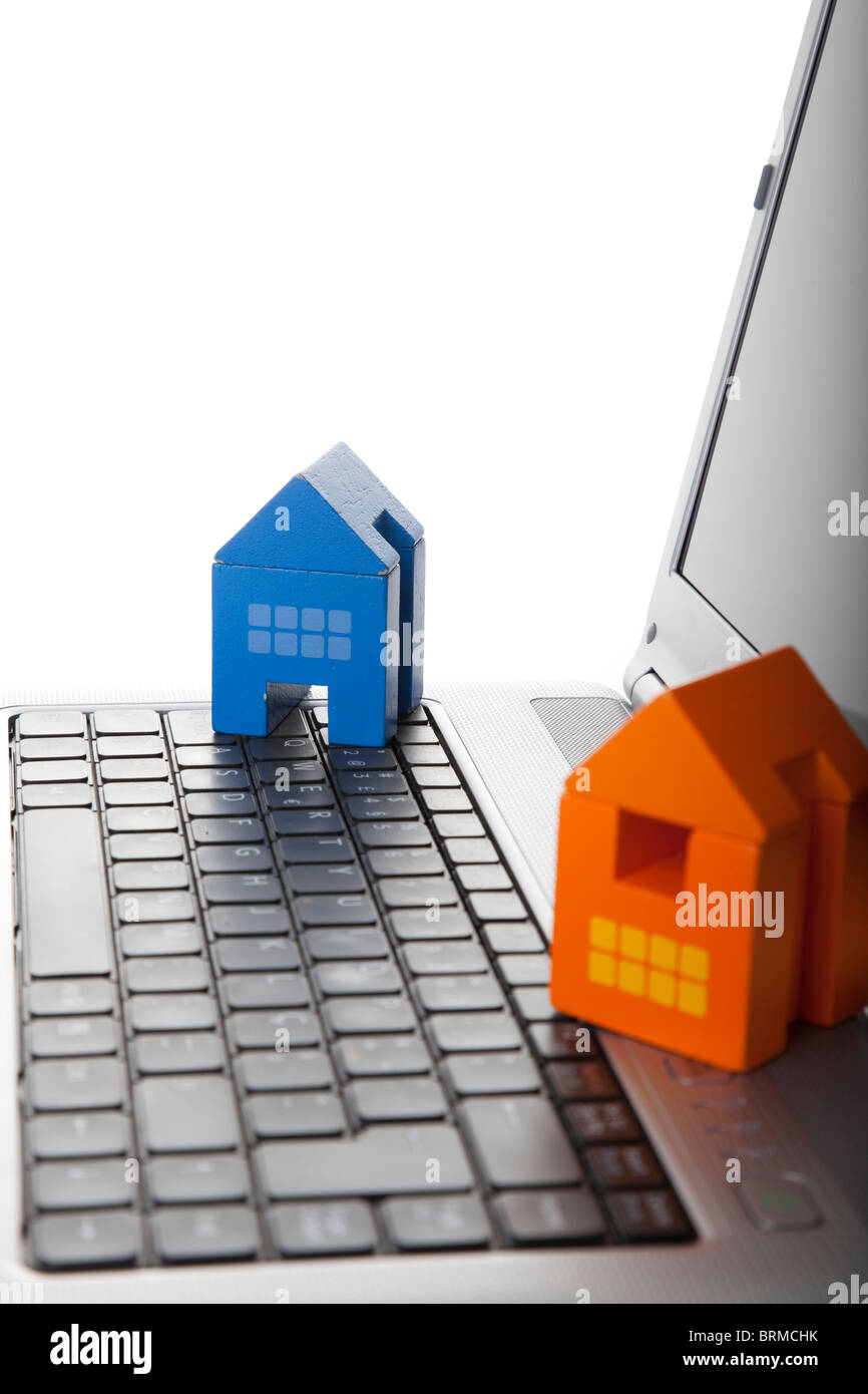 using the internet to find a house Stock Photo - Alamy