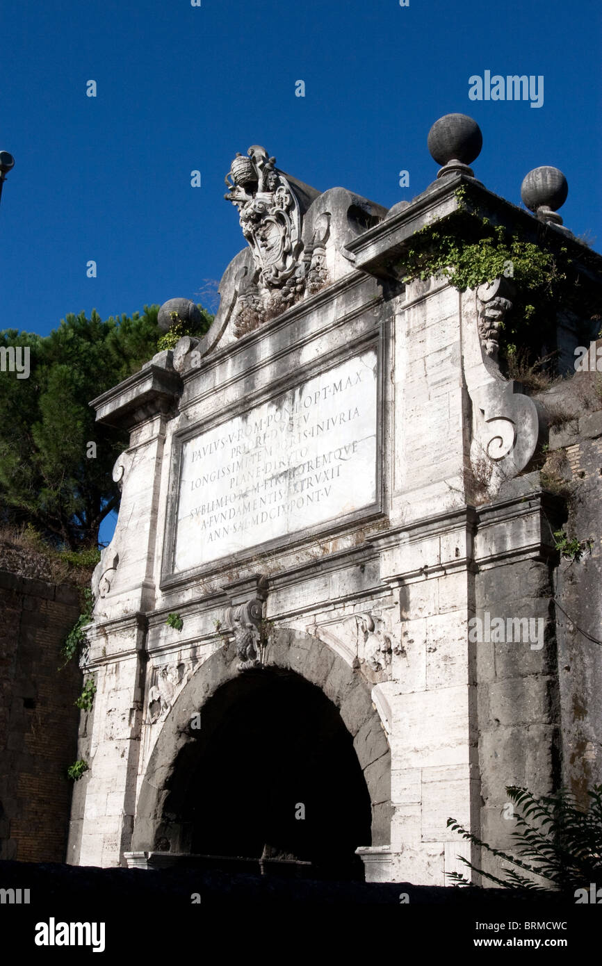 Roman Rome door latin written ancient historical Stock Photo - Alamy