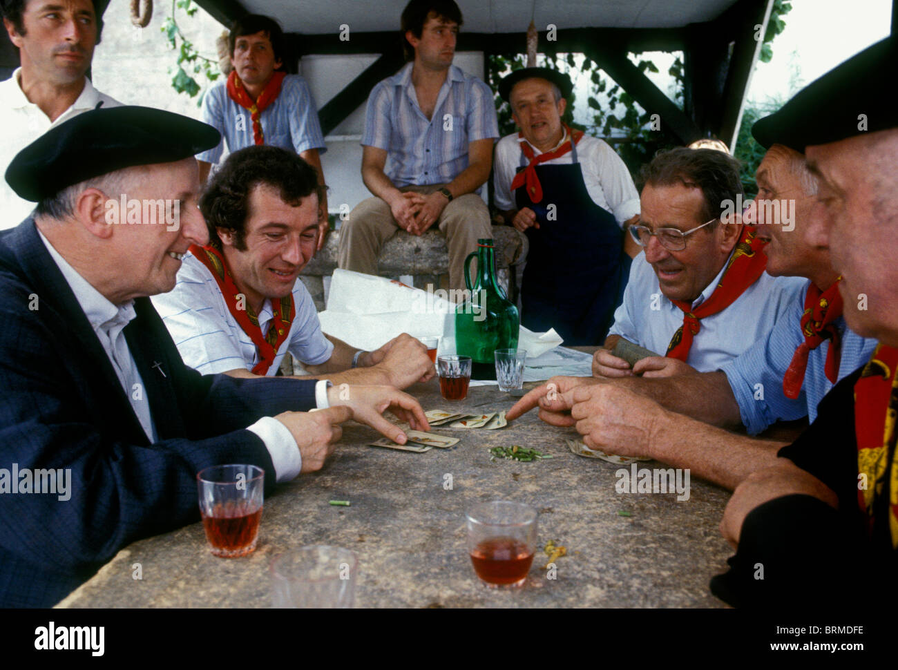 Frenchmen, French Basque, men, playing cards, Noce Basque, French ...