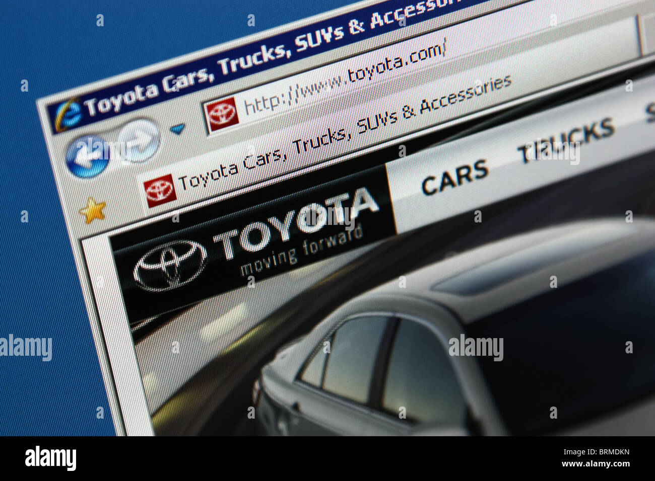 Toyota website screenshot Stock Photo - Alamy