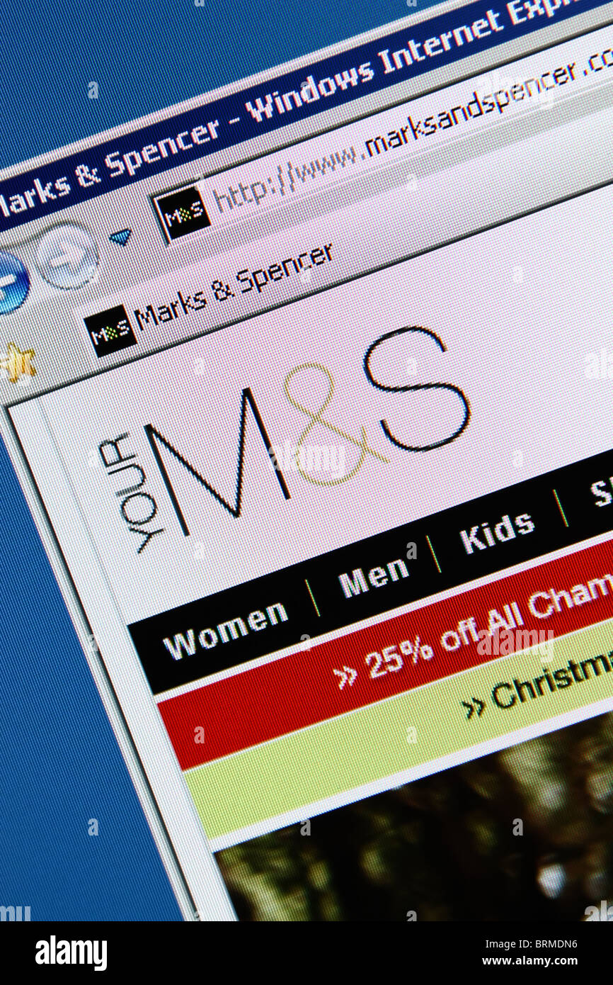 m&s marks&spencer online Stock Photo - Alamy